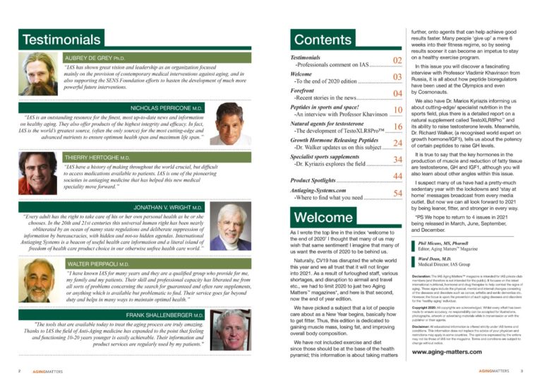 Aging-Matters Magazine | Antiaging Systems